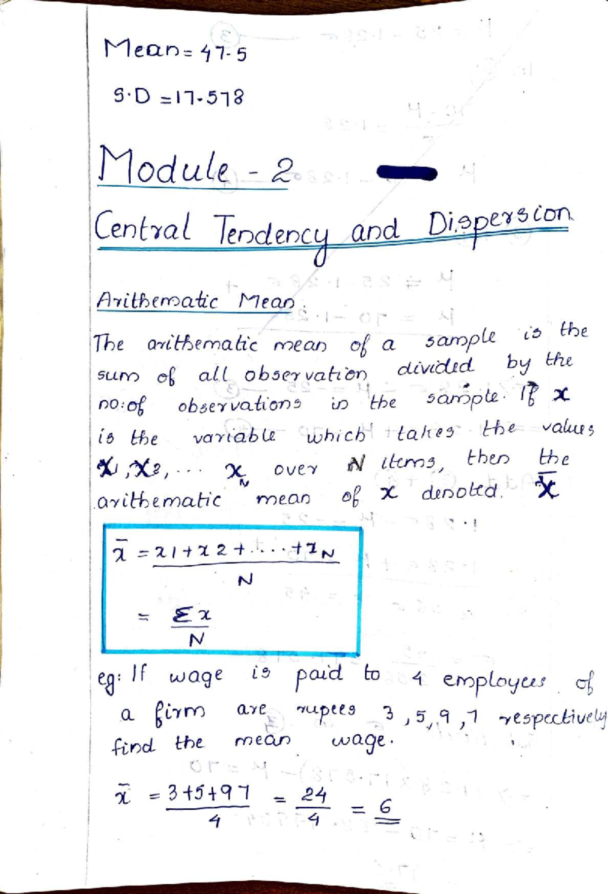 Mathematics Module 3: Central Tendency and Statistical Measures - Studocu
