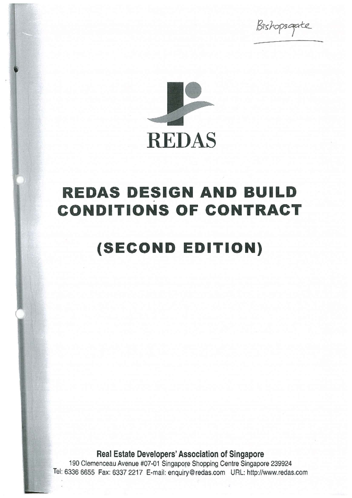 REDAS REDAS Design and Build Conditions of Contract (2nd Ed.) - Studocu