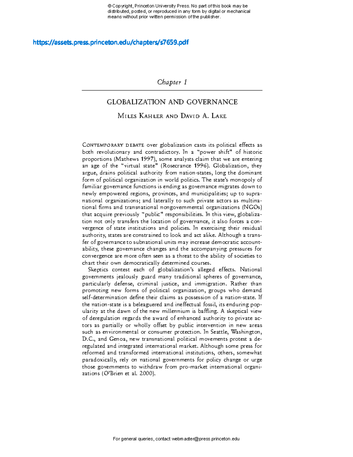 Globalization and Governance: Analyzing Political Dynamics in Global ...