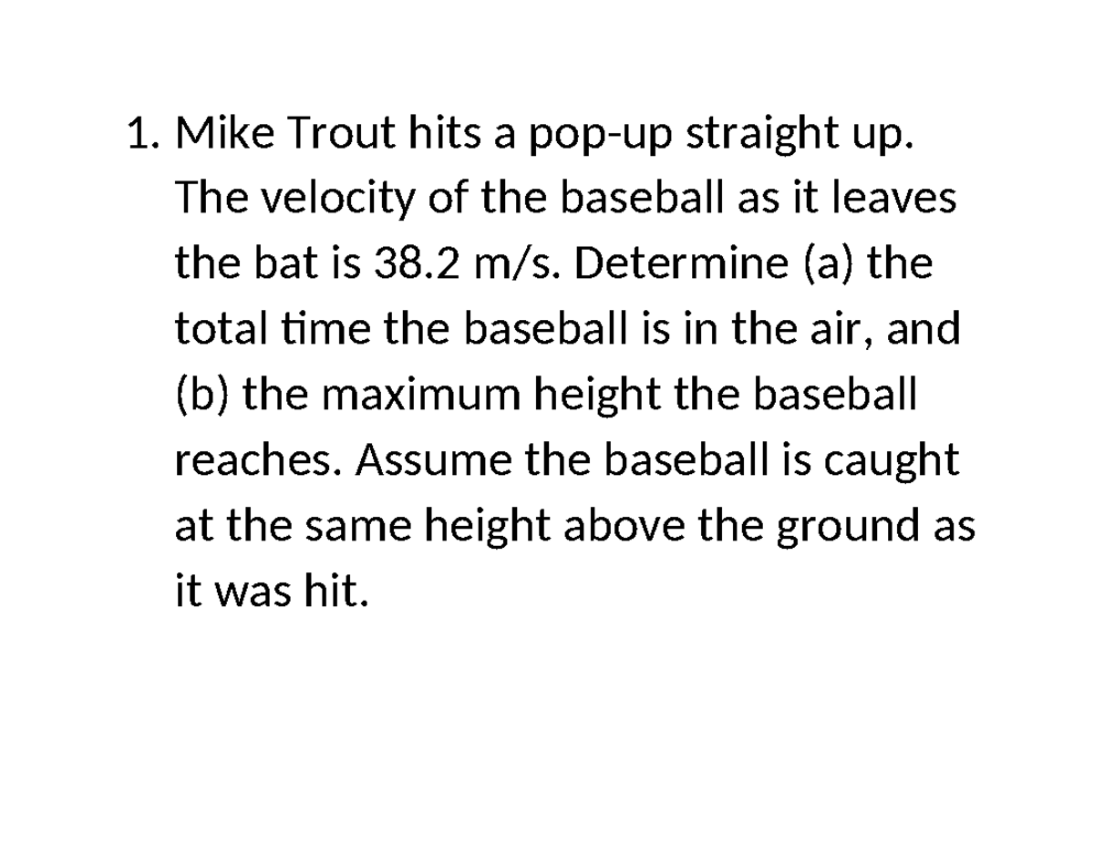 Free Fall Practice - PHYS 101 Exam Questions and Solutions - Studocu