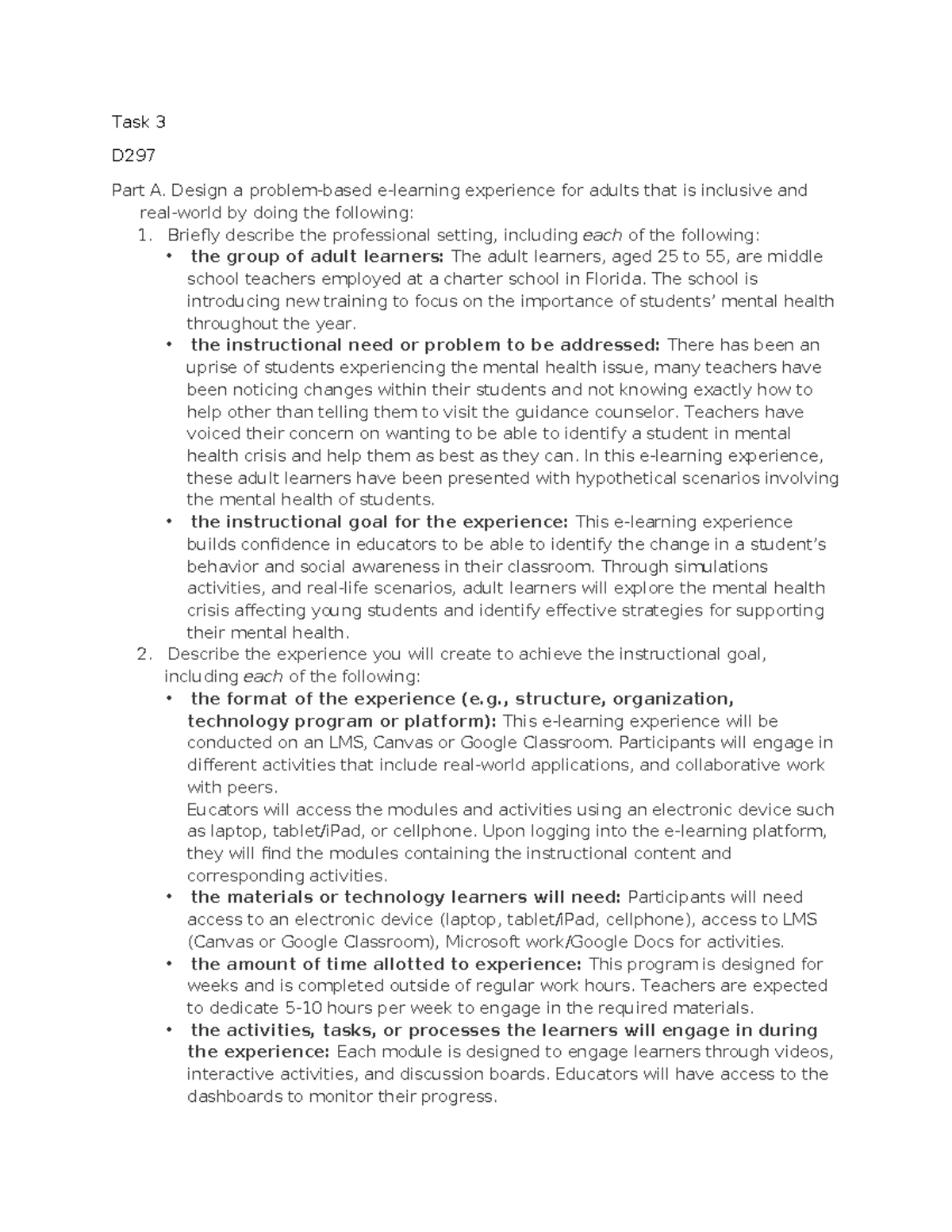 Inclusive Adult Learning Experience Design for Mental Health Awareness ...