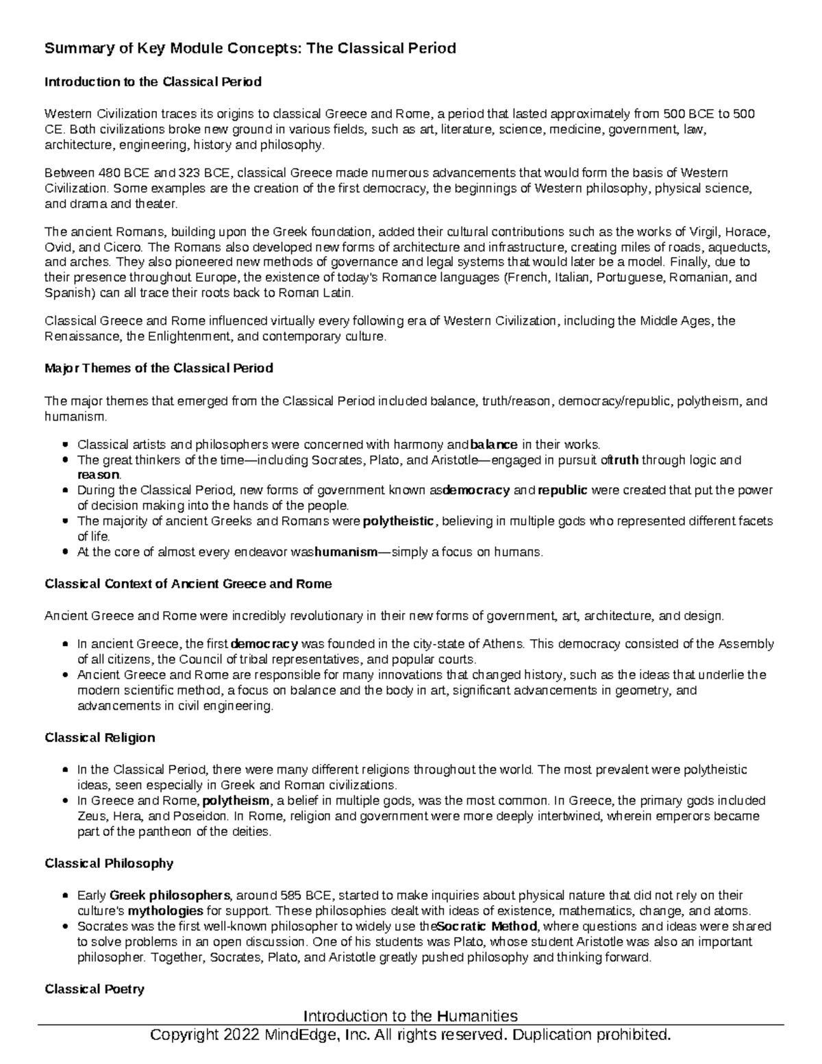 The Classical Period - Here is a summary of notes I reviewed to pass my ...