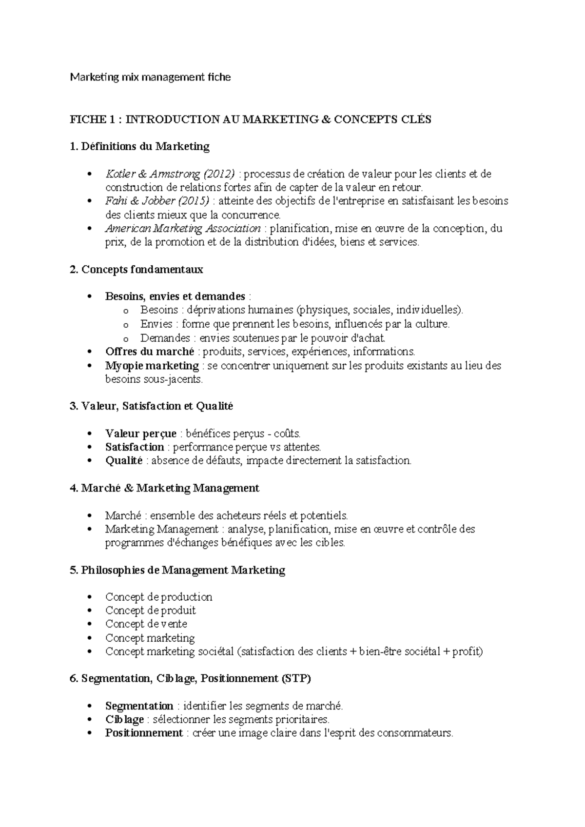 Marketing Mix Management Concepts - Introduction & Key Definitions ...
