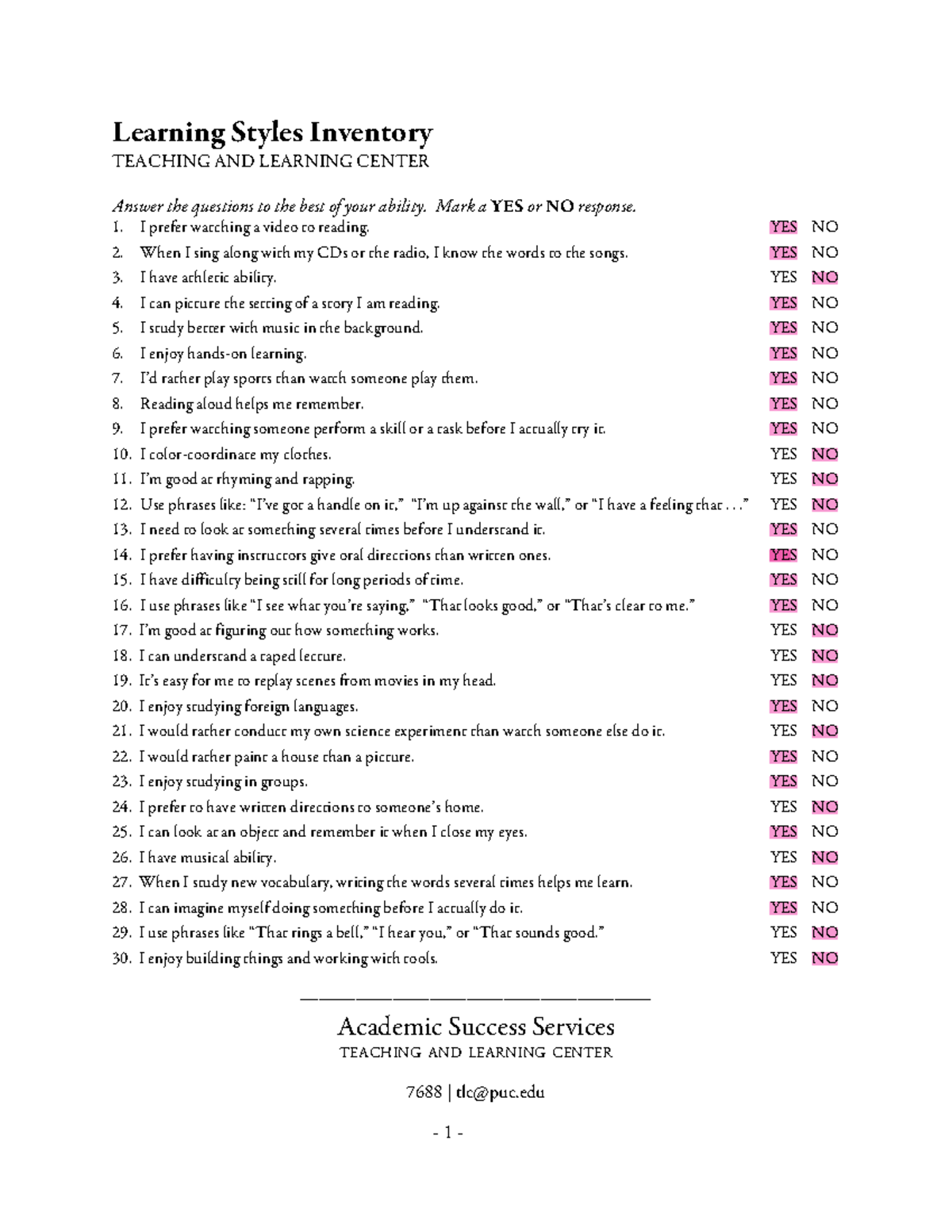 Learning-Styles-Inventory ...