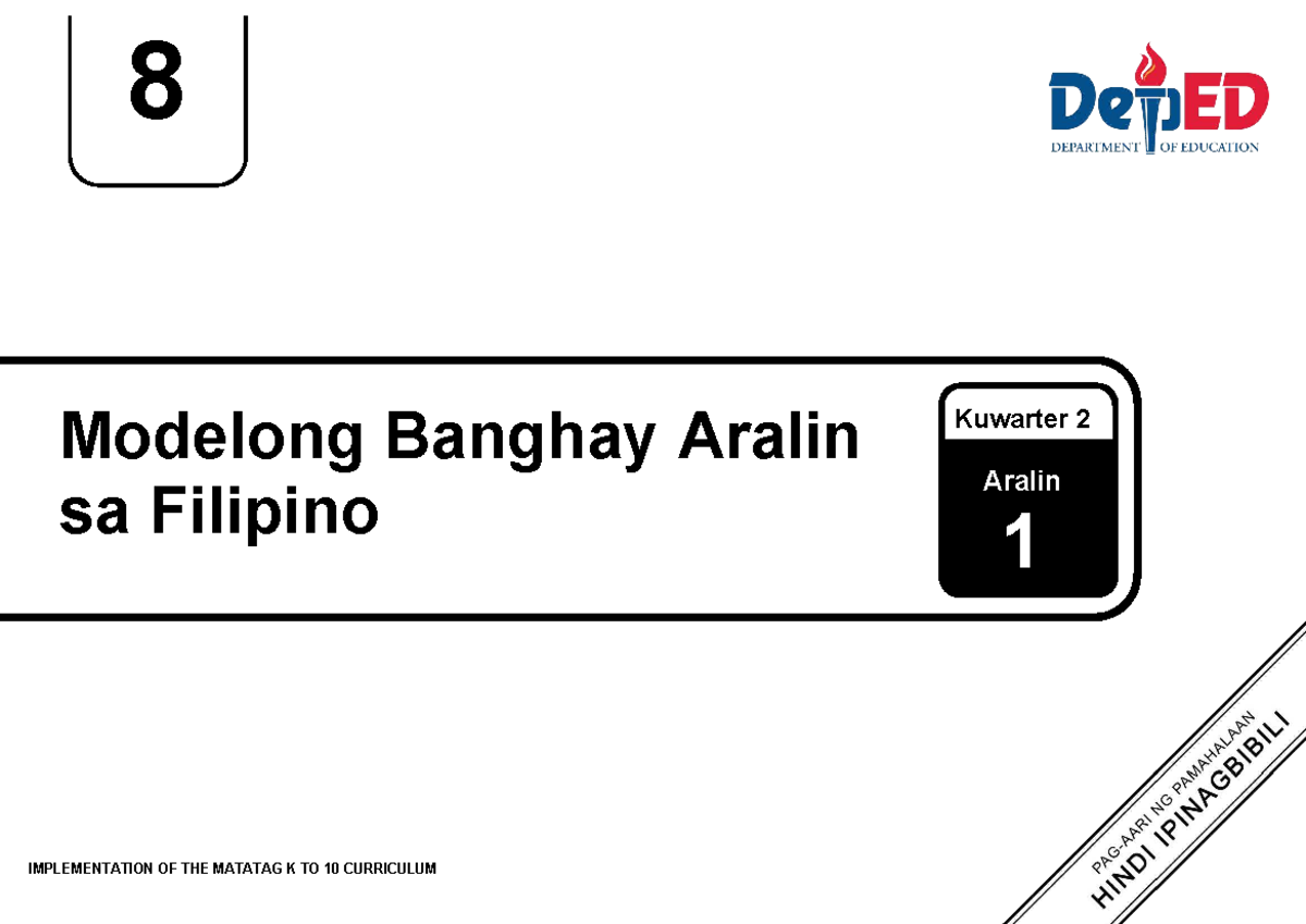 Q2 LE Filipino 8: Modelong Banghay Aralin sa Panitikan at Kasaysayan - Studocu