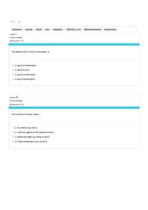 1505 Setswana - Assignment 2 - Potso 1 1 lefoko ke eng ke fa medumo e ...