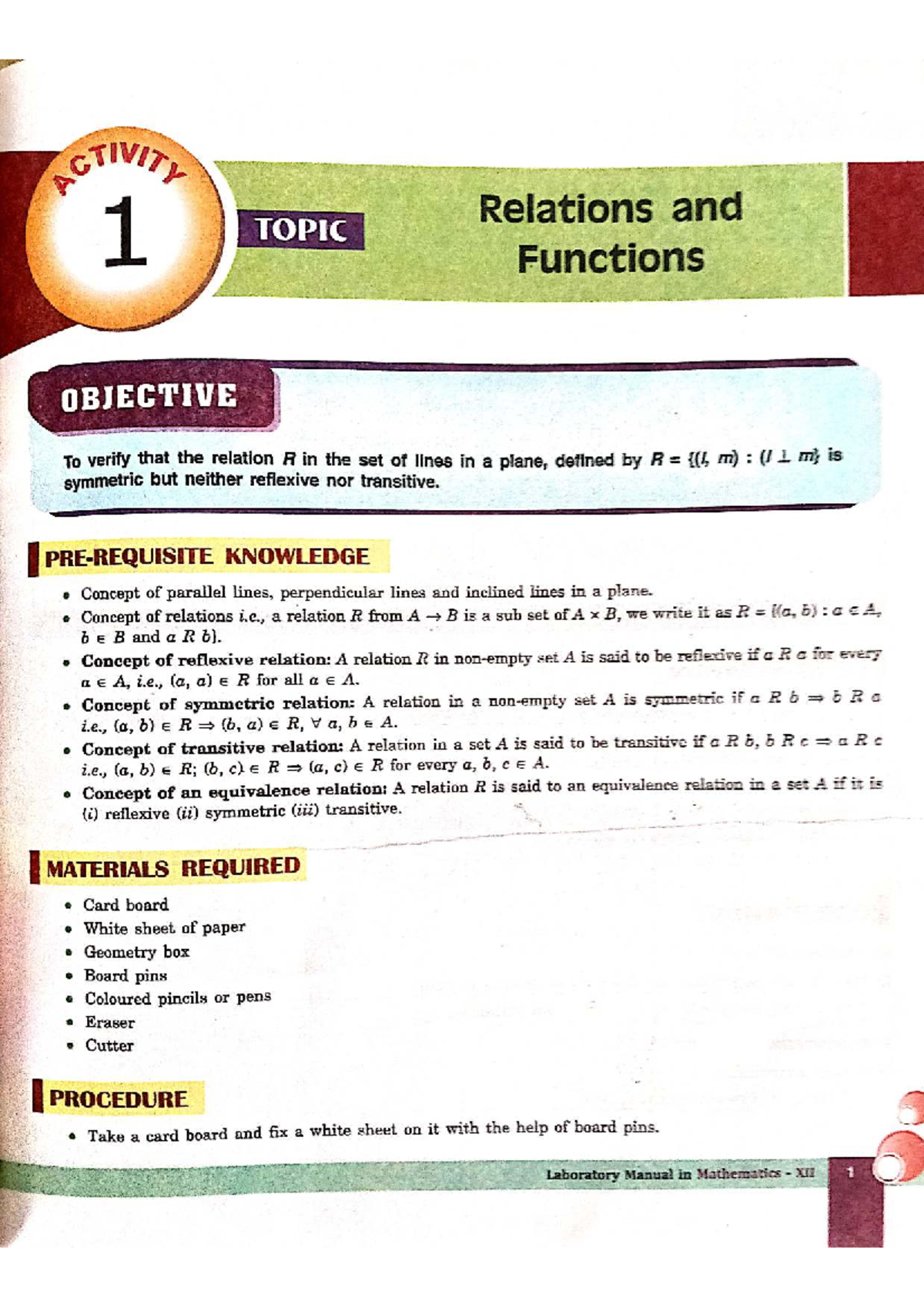 Mathematics Practical XII: Exploring Relations, Functions, and ...