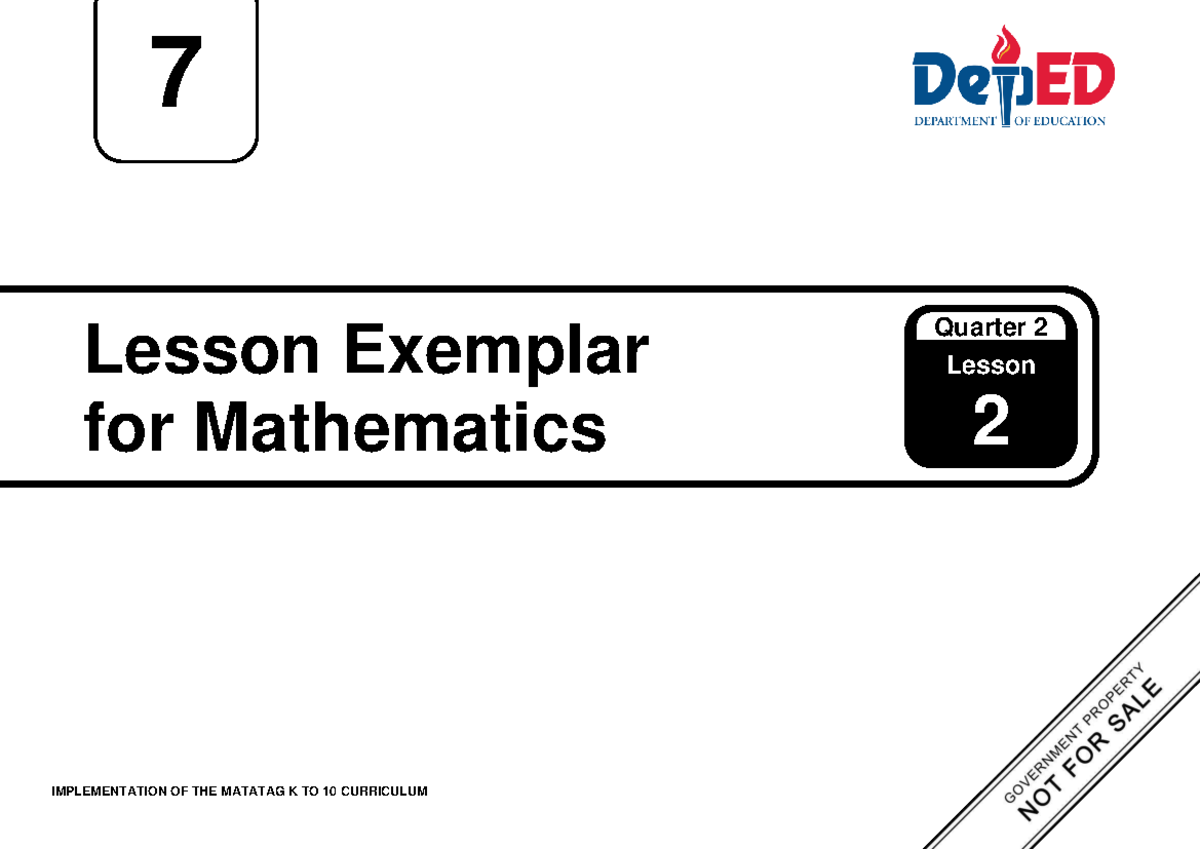 Q2 LE Mathematics 7 Lesson 2: Engaging Measurement Activities - Studocu