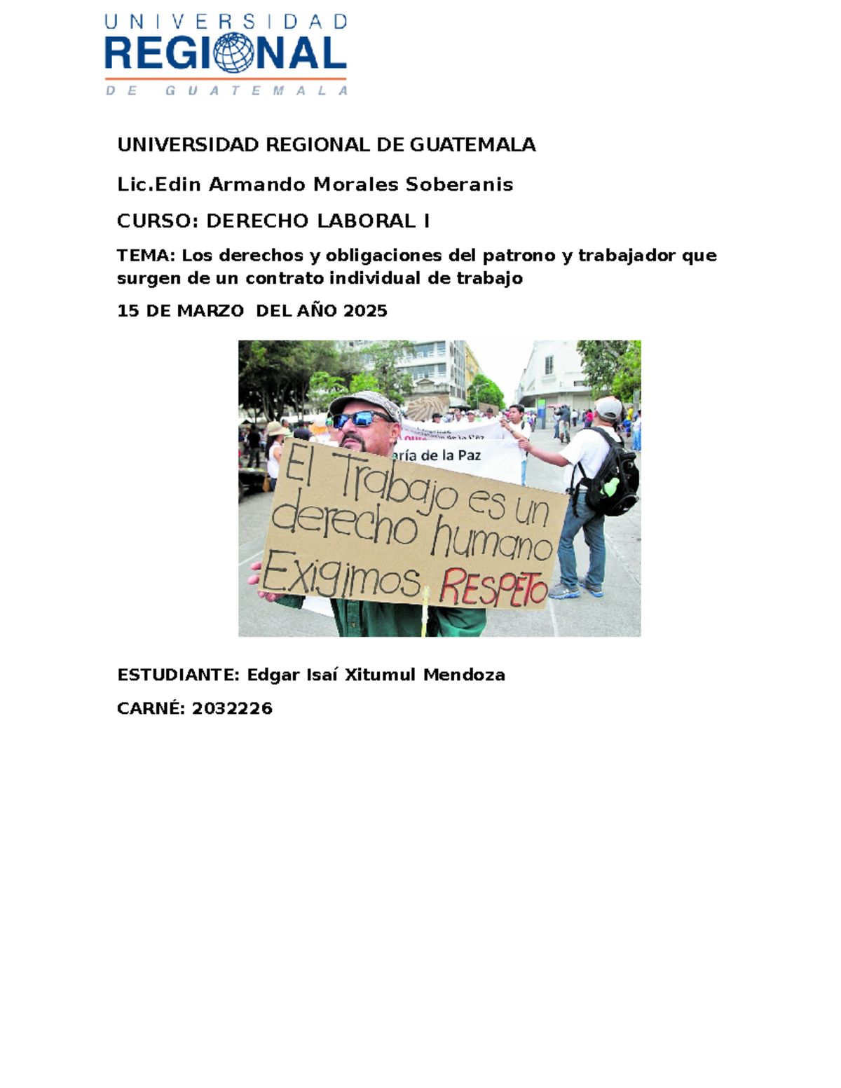 DERECHO LABORAL I - Derechos y Obligaciones del Patrono y Empleado ...