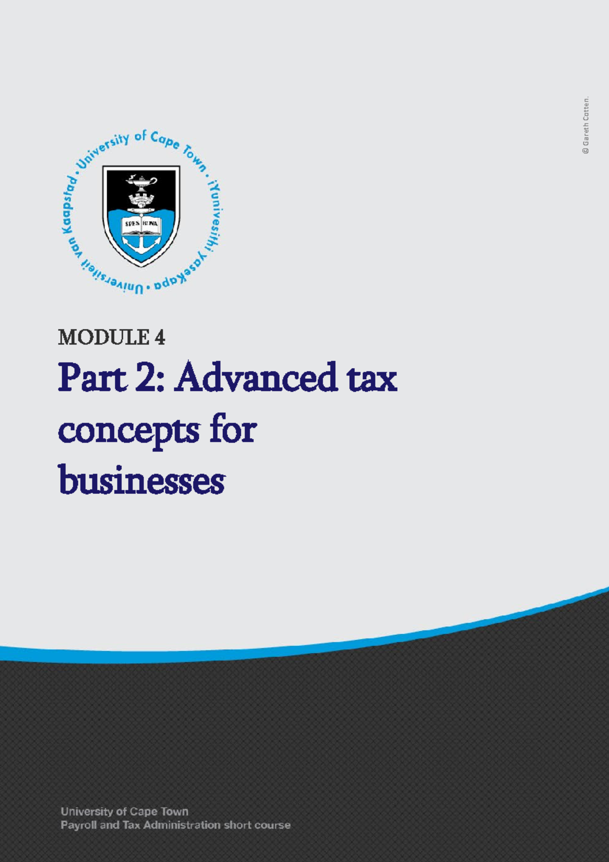 UCT PTA Module 4 - Advanced Tax Concepts for Businesses Notes Part 2 ...