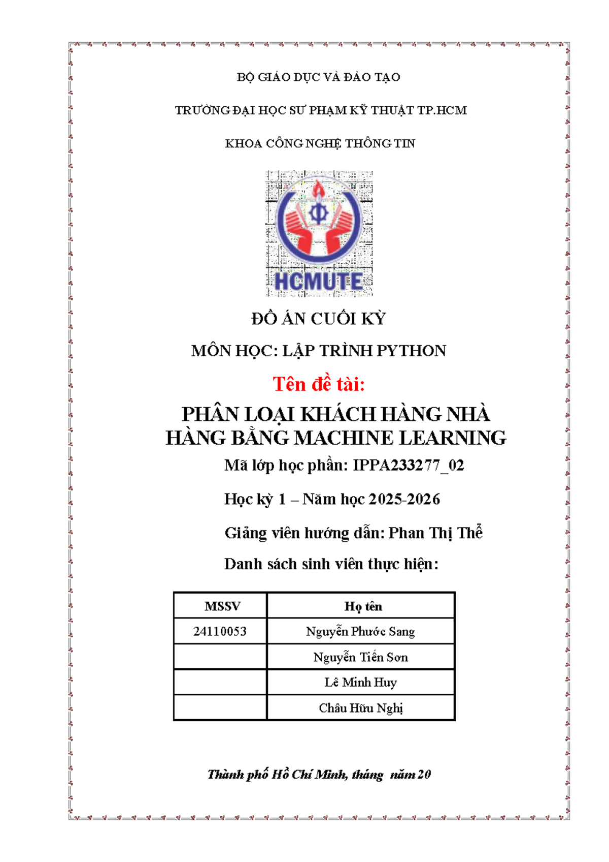 Phân Loại Khách Hàng Nhà Hàng Bằng Machine Learning - IPPA233277_02 ...