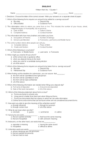 ESP 5 Activity Sheet Q3 W2 - ACTIVITY SHEETS EDUKASYON SA PAGPAPAKATAO ...