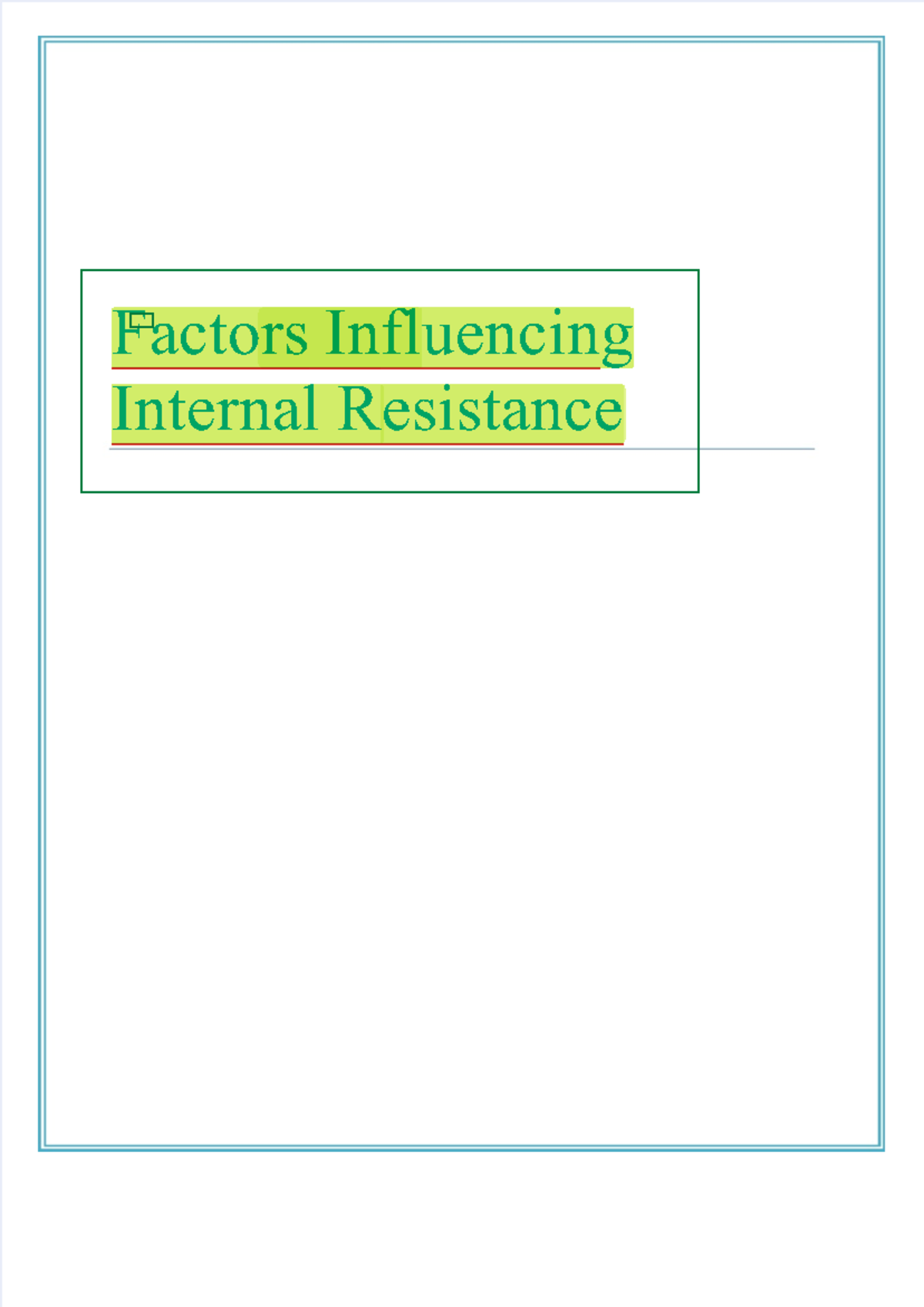 XII Physics Investigatory Project: Factors Influencing Internal ...