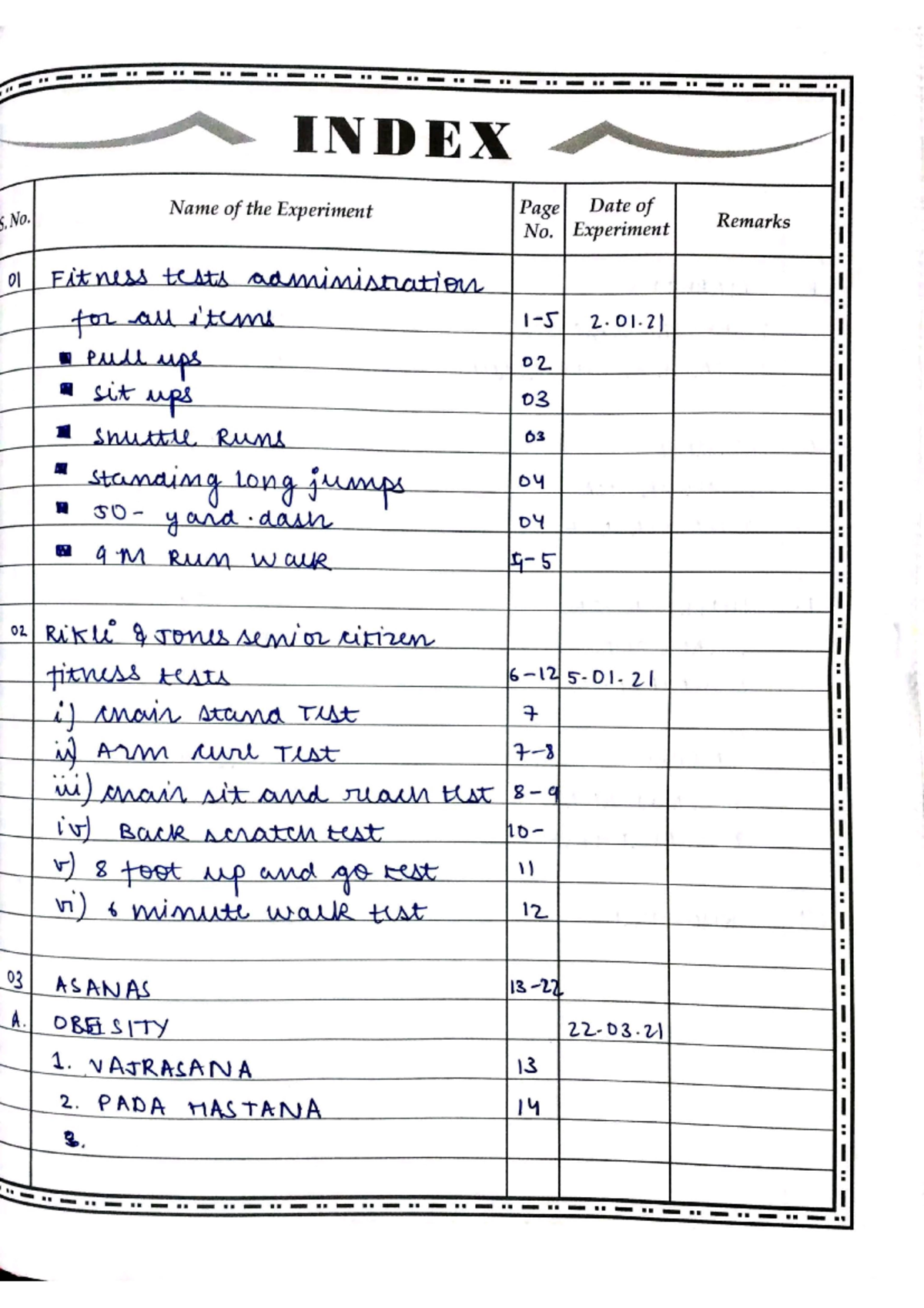 12th PE Lab Manual: Fitness Tests & Asanas Guidelines - Studocu
