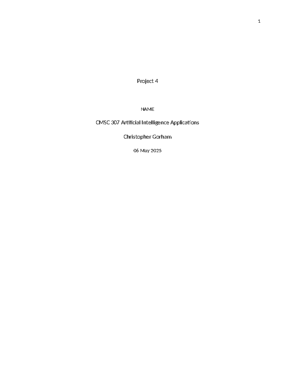 CMSC 307 Project 4: AI Applications with Obesity Dataset Analysis - Studocu