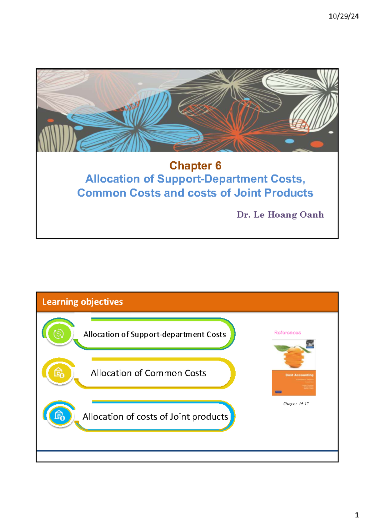 Chapter 6: Allocation of Costs, Common Costs & Joint Products (KTOANQ ...
