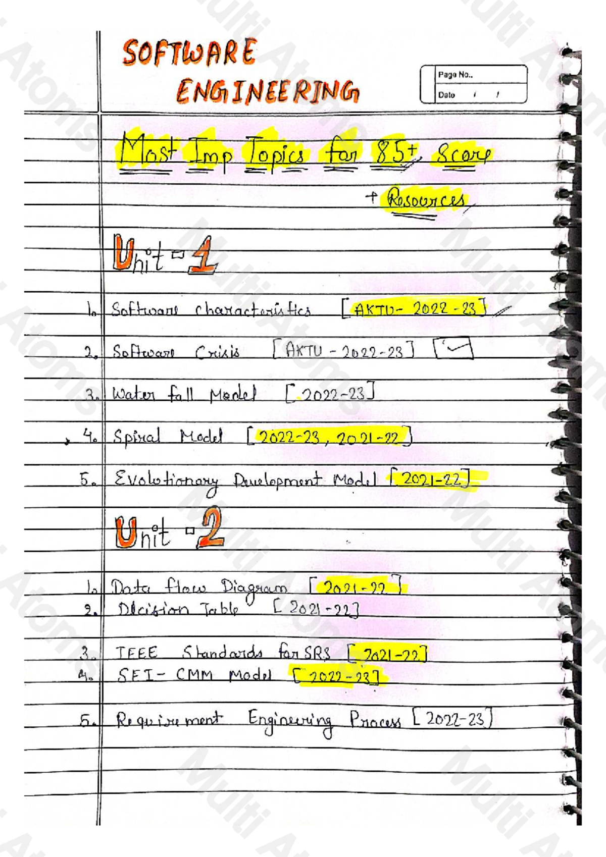 SE ALL 5 Multi ATOM - Comprehensive Software Engineering Notes - Studocu