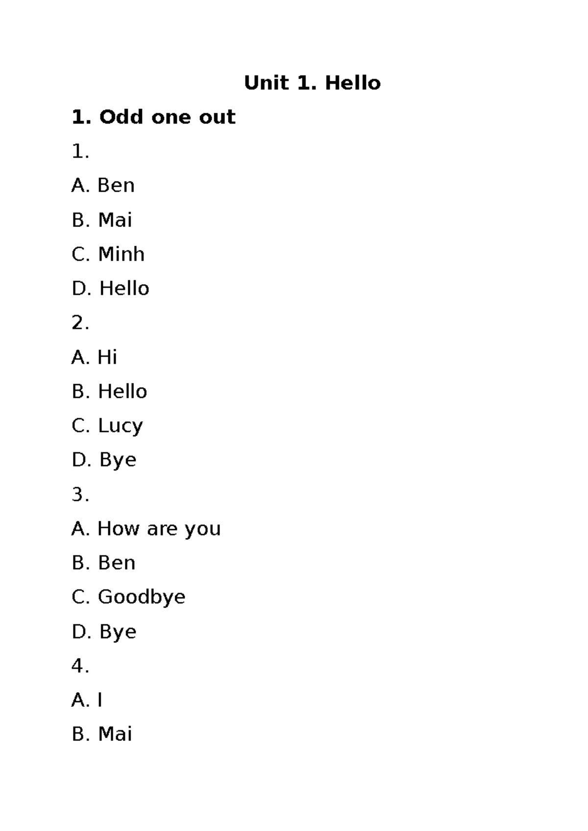 Unit 1-7 Review: English Basics & Classroom Instructions - Studocu