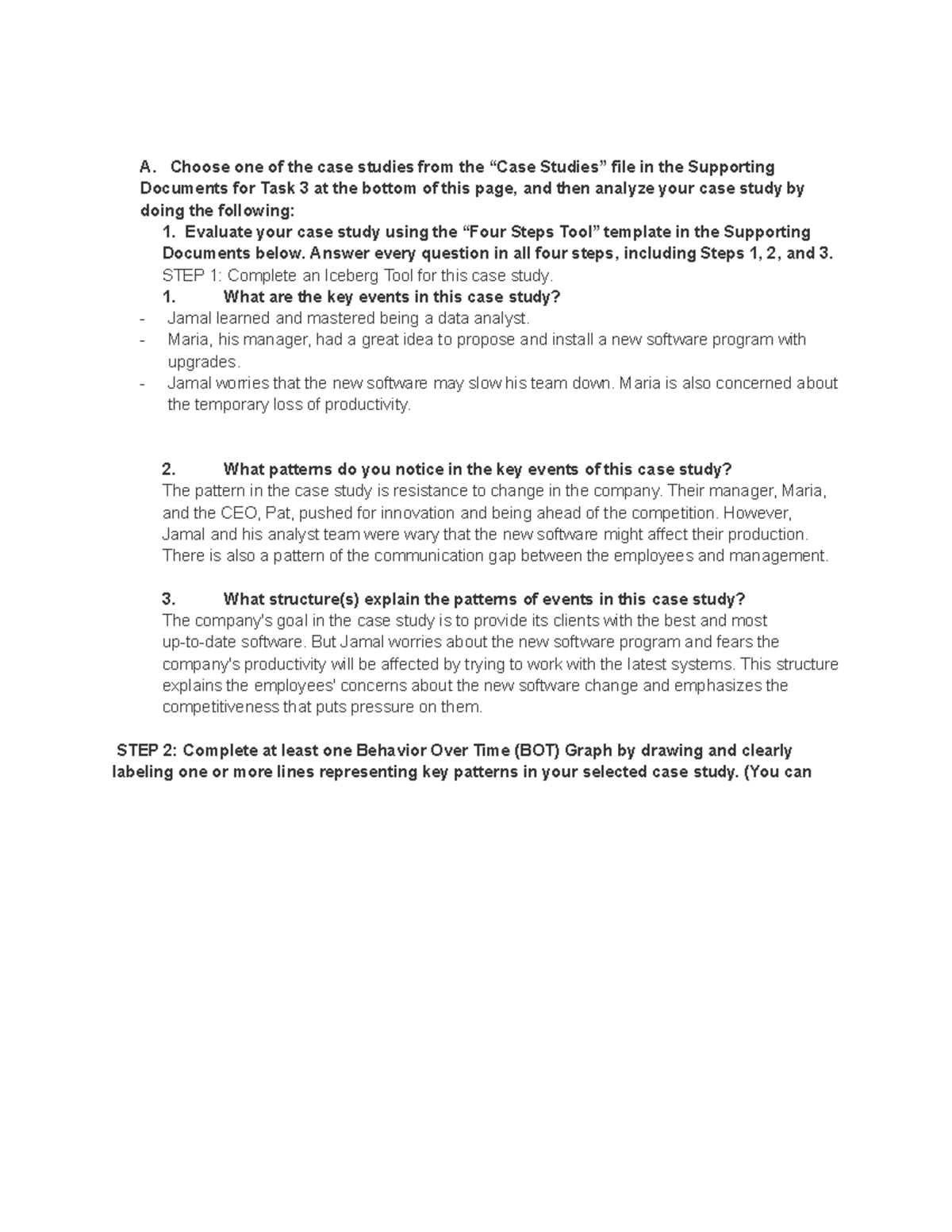 AAN1 Task 3: Analyzing Case Study on Software Change Resistance - Studocu