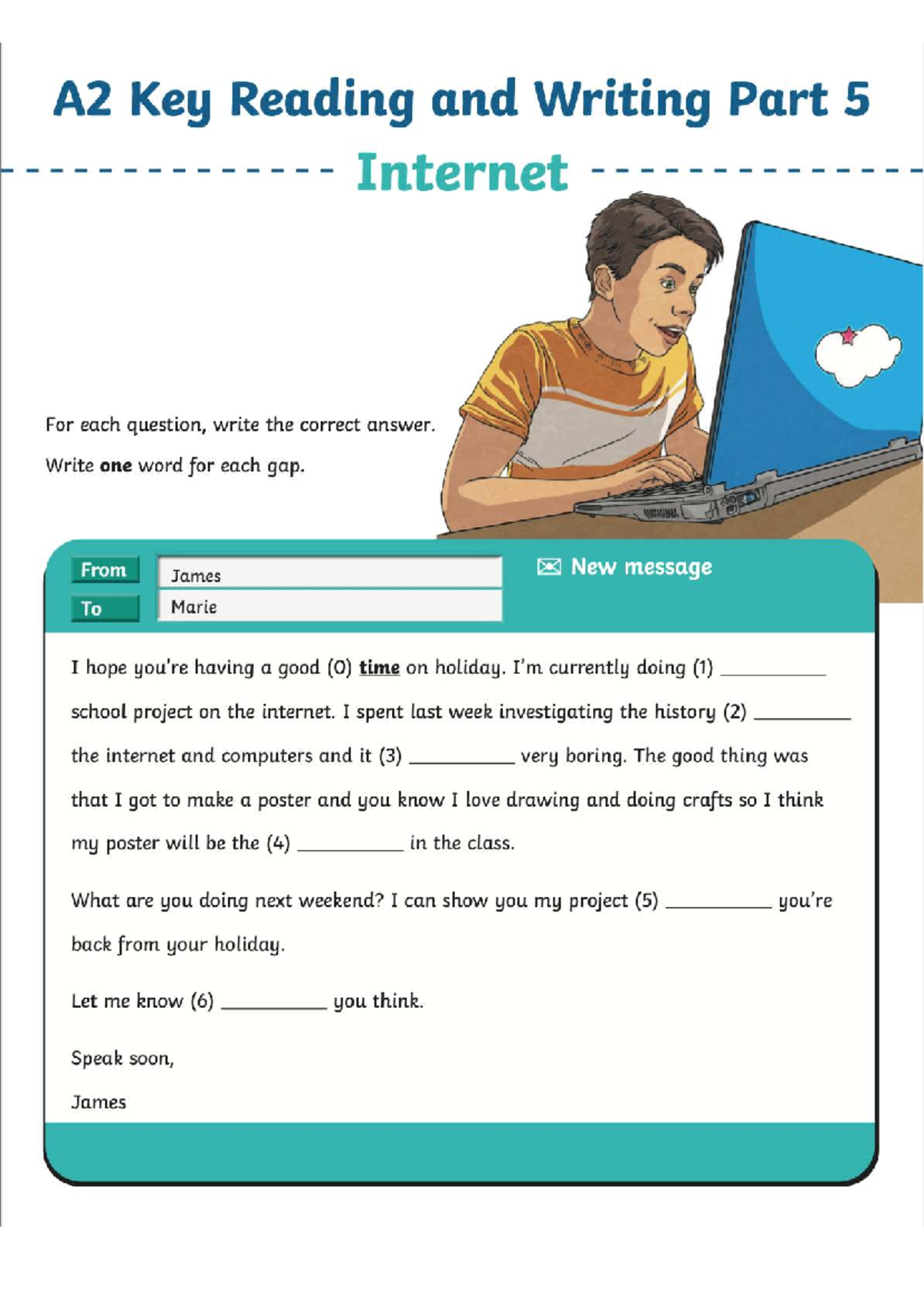 R&W KET - Reading & Writing Worksheet for A2 Key Exam - Studocu