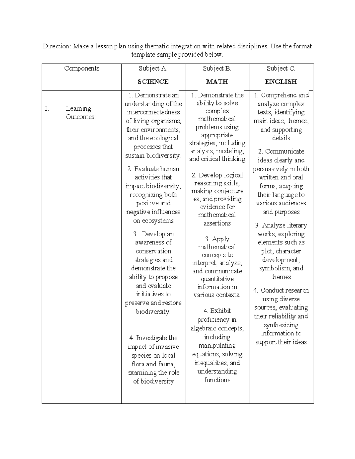 PROF-ED-10: Thematic Lesson Plan on Eco-Sustainability Challenge - Studocu