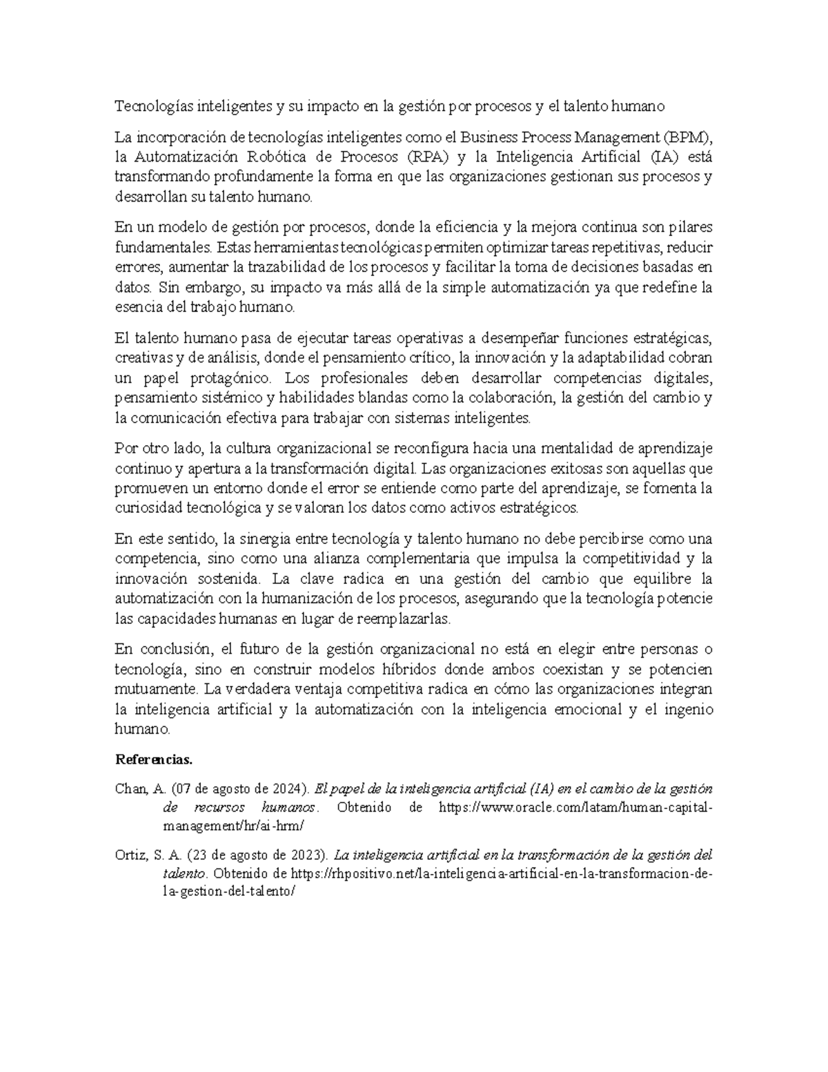 Impacto de Tecnologías Inteligentes en Gestión por Procesos y Talento ...