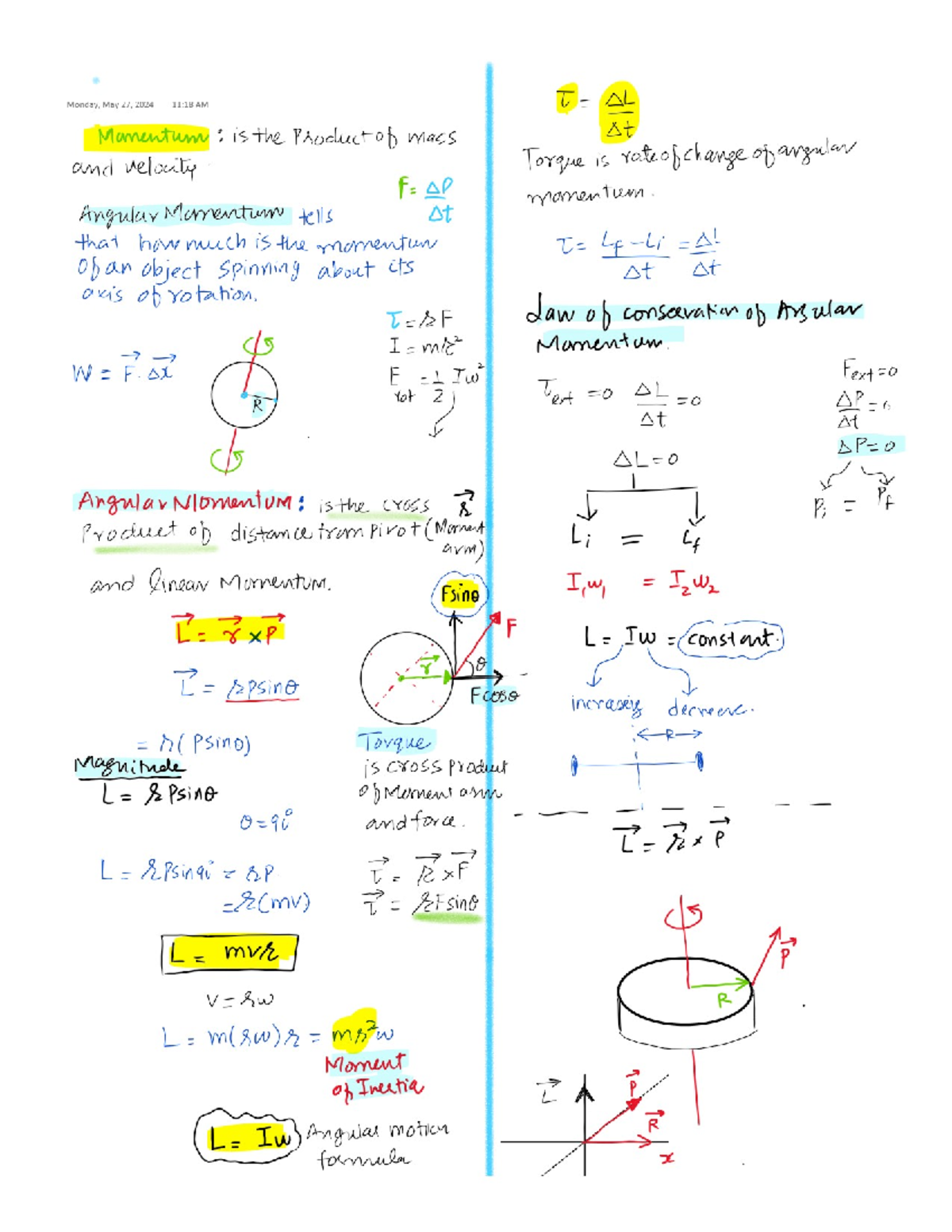 Chapter 12 - Concepts of Angular Momentum and Torque in IB Physics ...