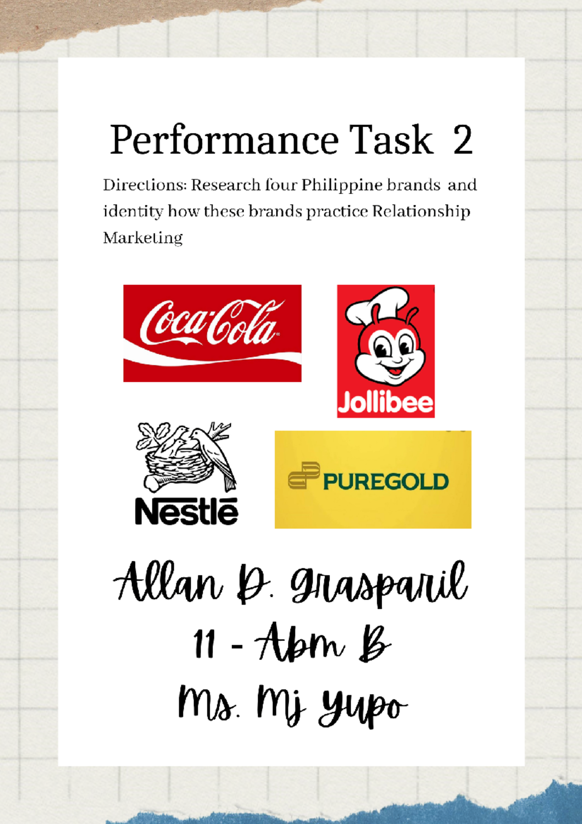 Performance Task 2: Marketing Strategies and Analysis - Studocu
