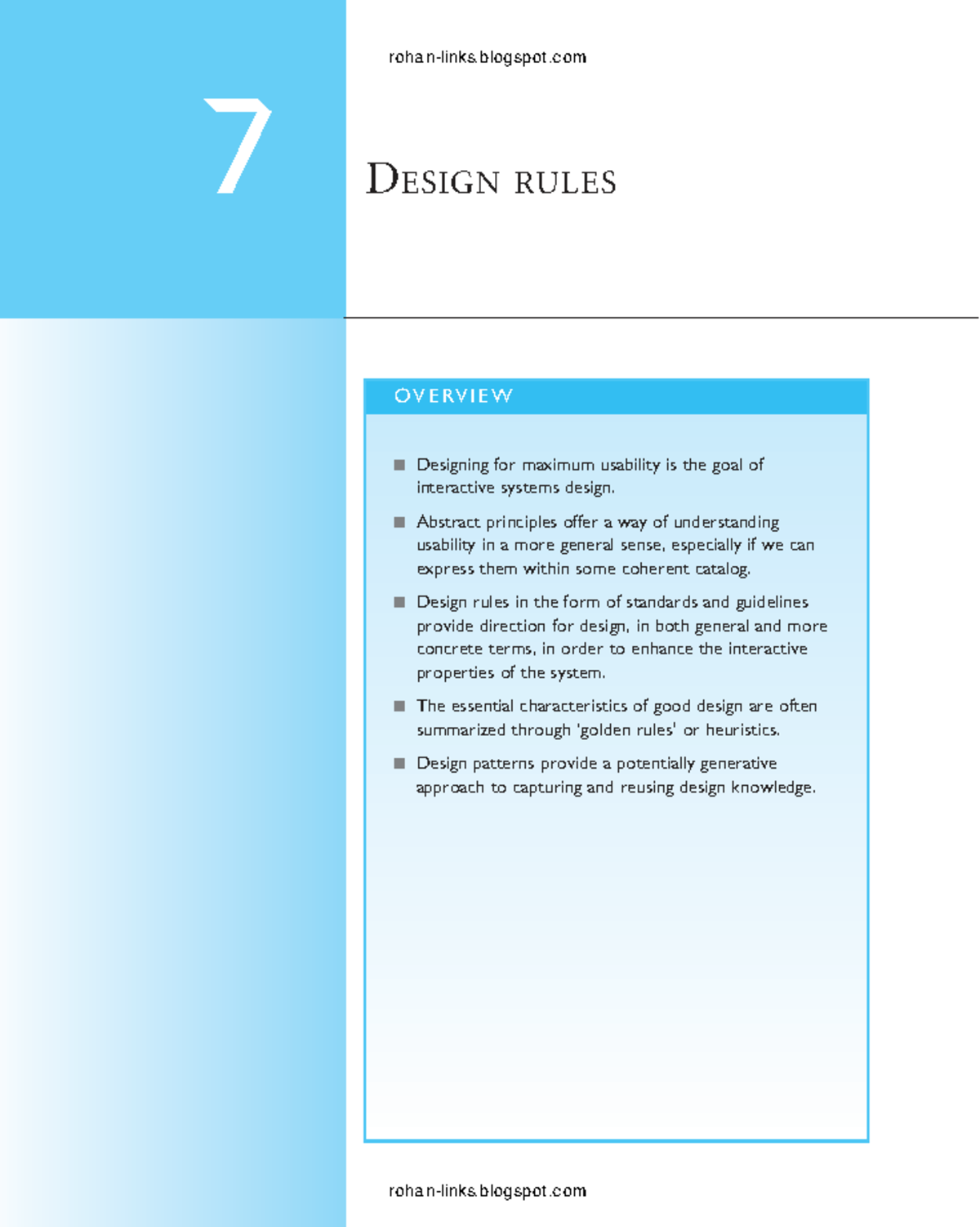 HCI 7: Design Rules Overview for Usability in Interactive Systems - Studocu