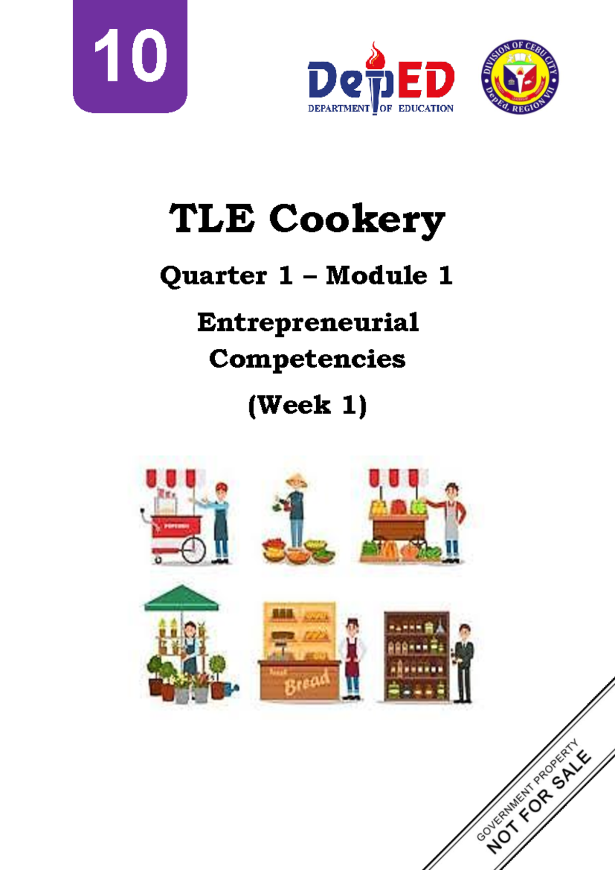 Q1 TLE Cookery 10: Entrepreneurial Competencies & Business Ideas - Studocu