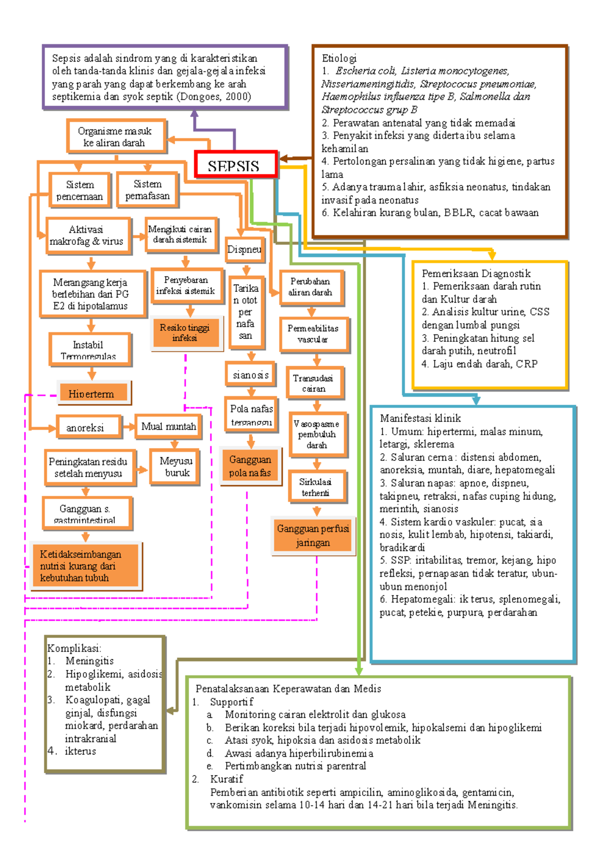 Woc-sepsis pathway - Etiologi Escheria coli, Listeria monocytogenes, Nisseriameningitidis, - Studocu
