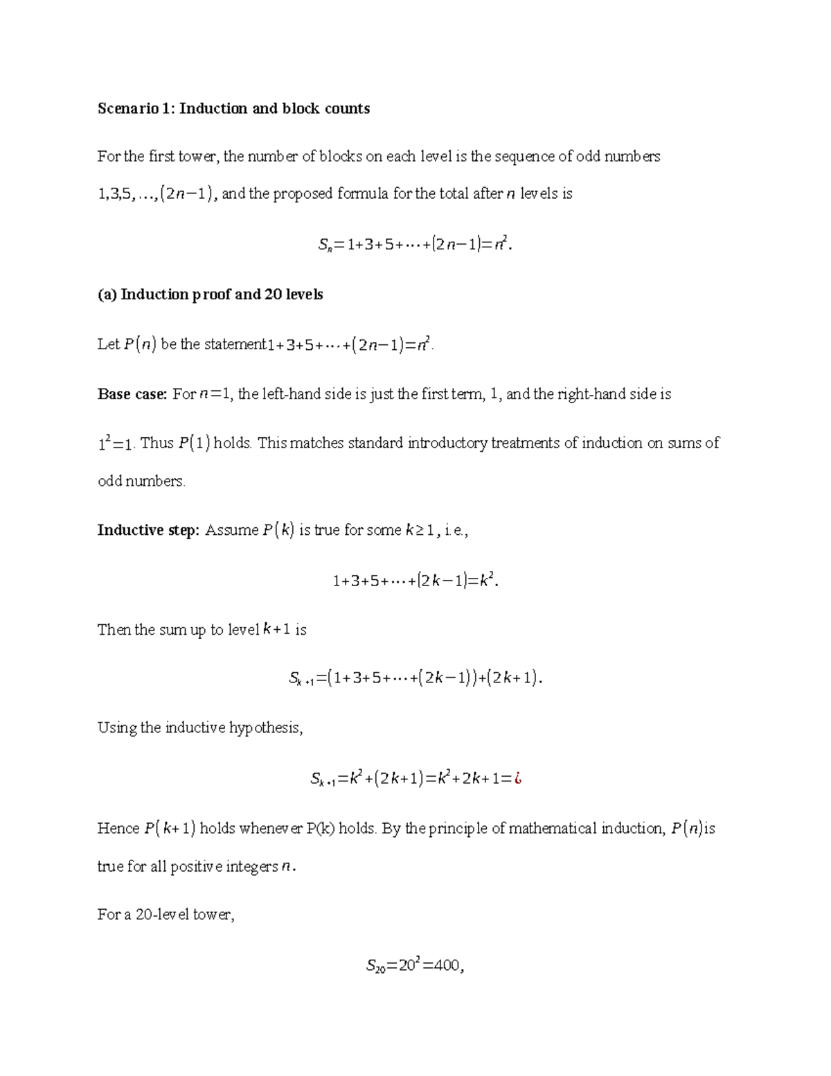 MATH 1302-01 Unit 4 Assignment: Induction and Discrete Structures ...