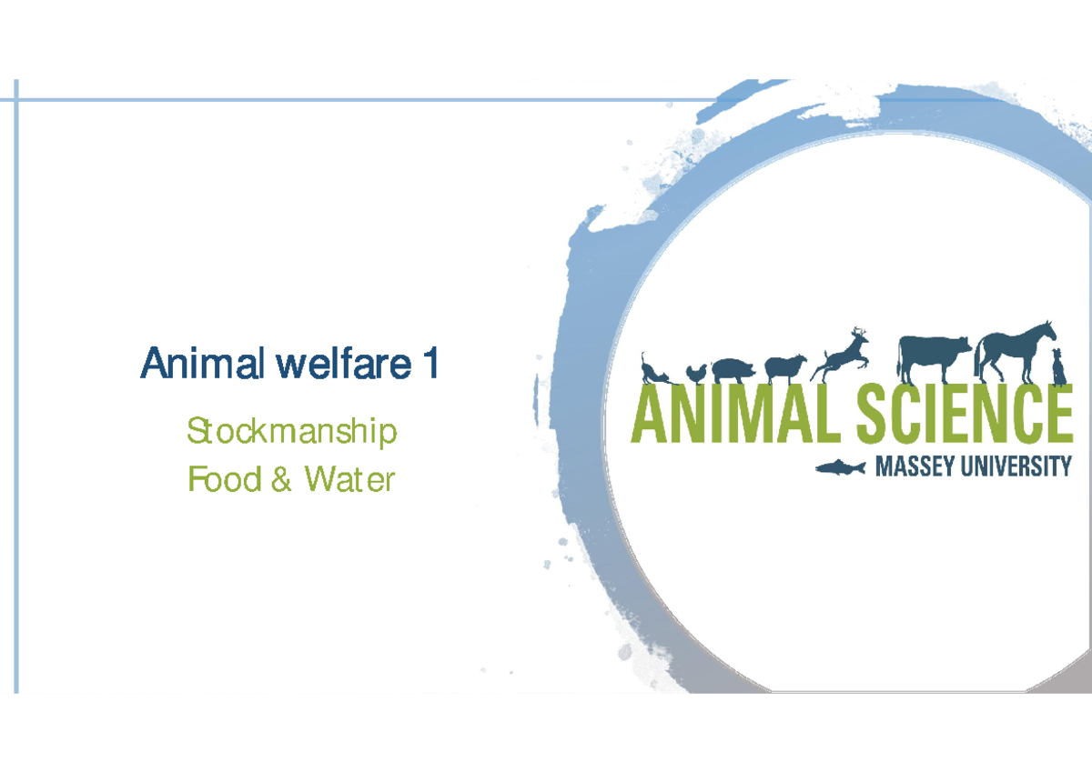 Animal Welfare Principles and Best Practices for Livestock Care - Studocu