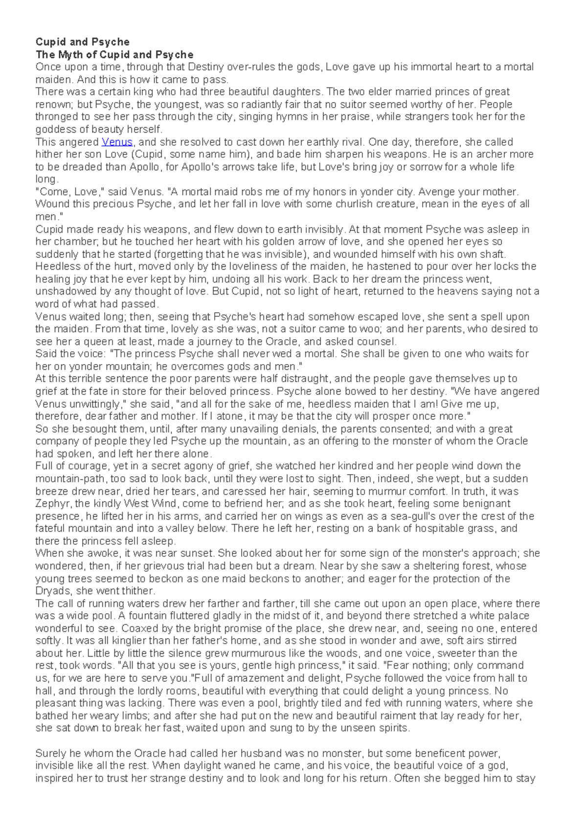 427154248 The Myth of Cupid and Psyche: A Tale of Love and Betrayal ...