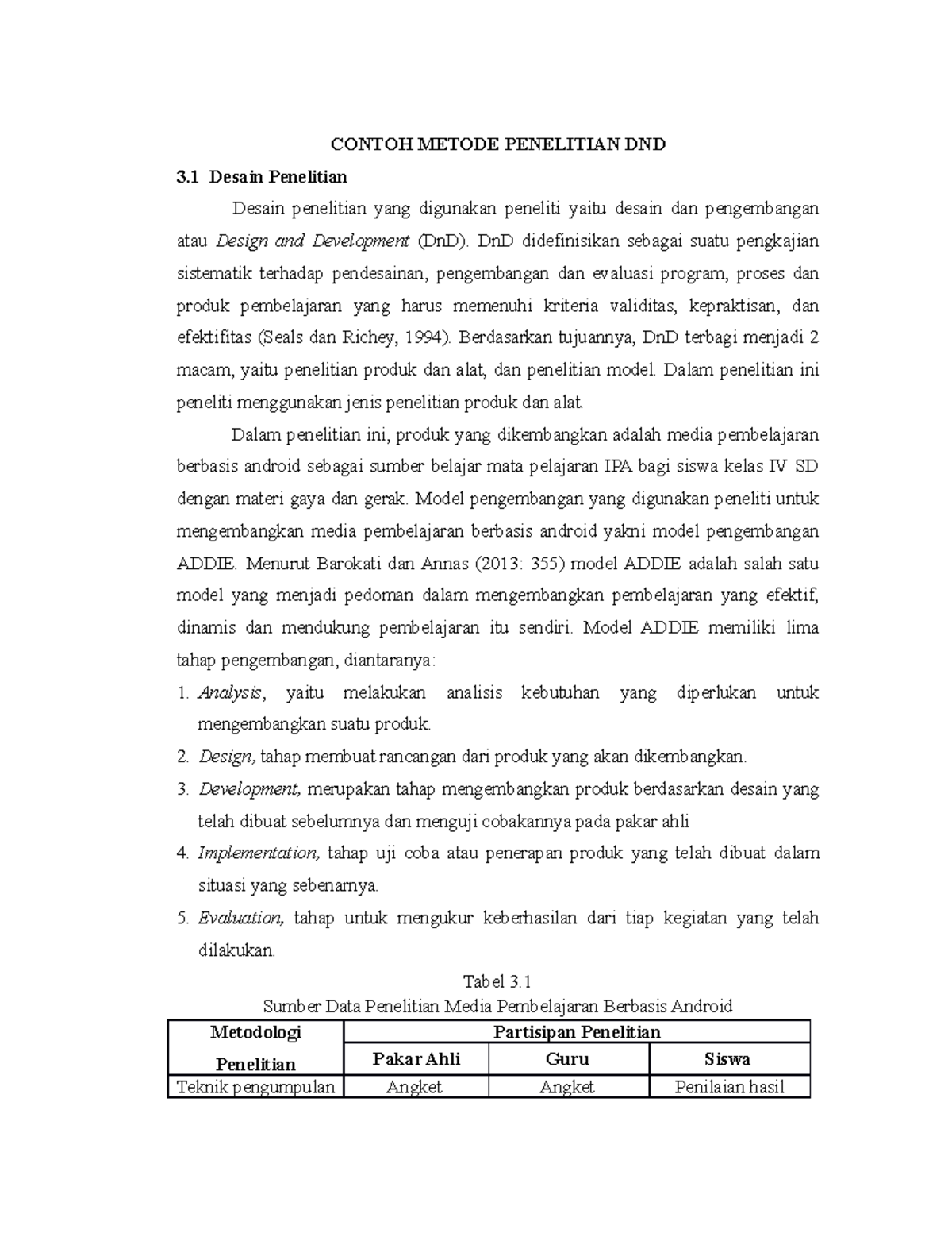 Contoh Metode Penelitian DnD: Desain dan Pengembangan Media ...