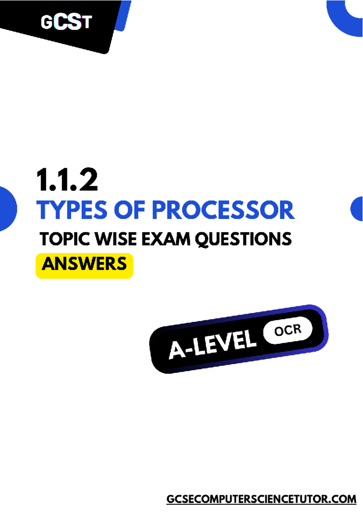 GCST 1.1.2 Processor Types: Exam Q&A for OCR GCSE Computer Science ...