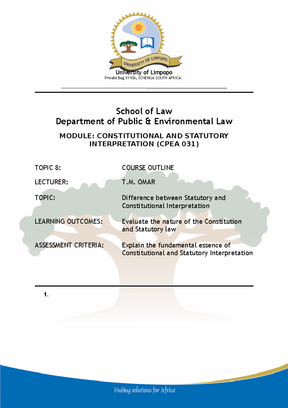 CPEA 031 Topic 8: Statutory vs Constitutional Interpretation Explained ...