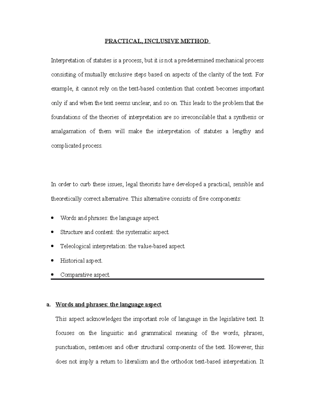 INST6212 Exam Brief Answers - INTERPRETATION OF STATUTES EXAM BRIEF ...