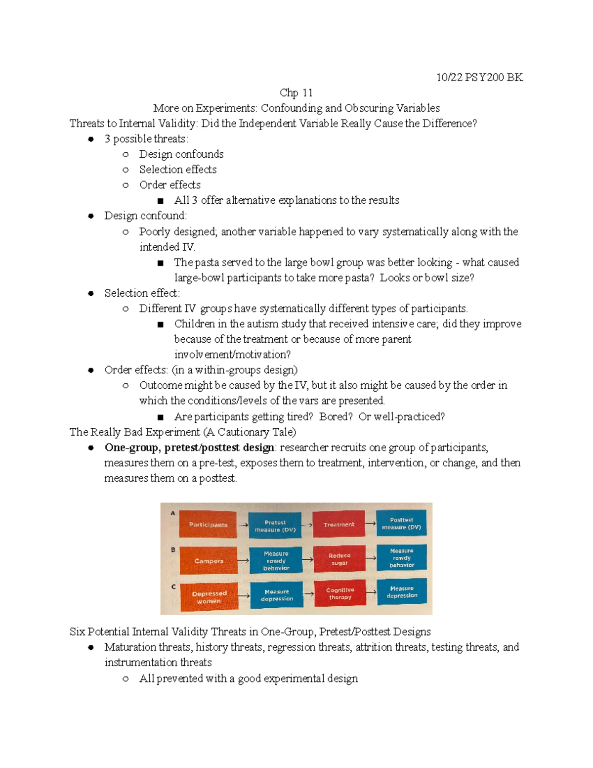 Chapter 11 - More on Experiments: Confounding and Obscuring Variables ...