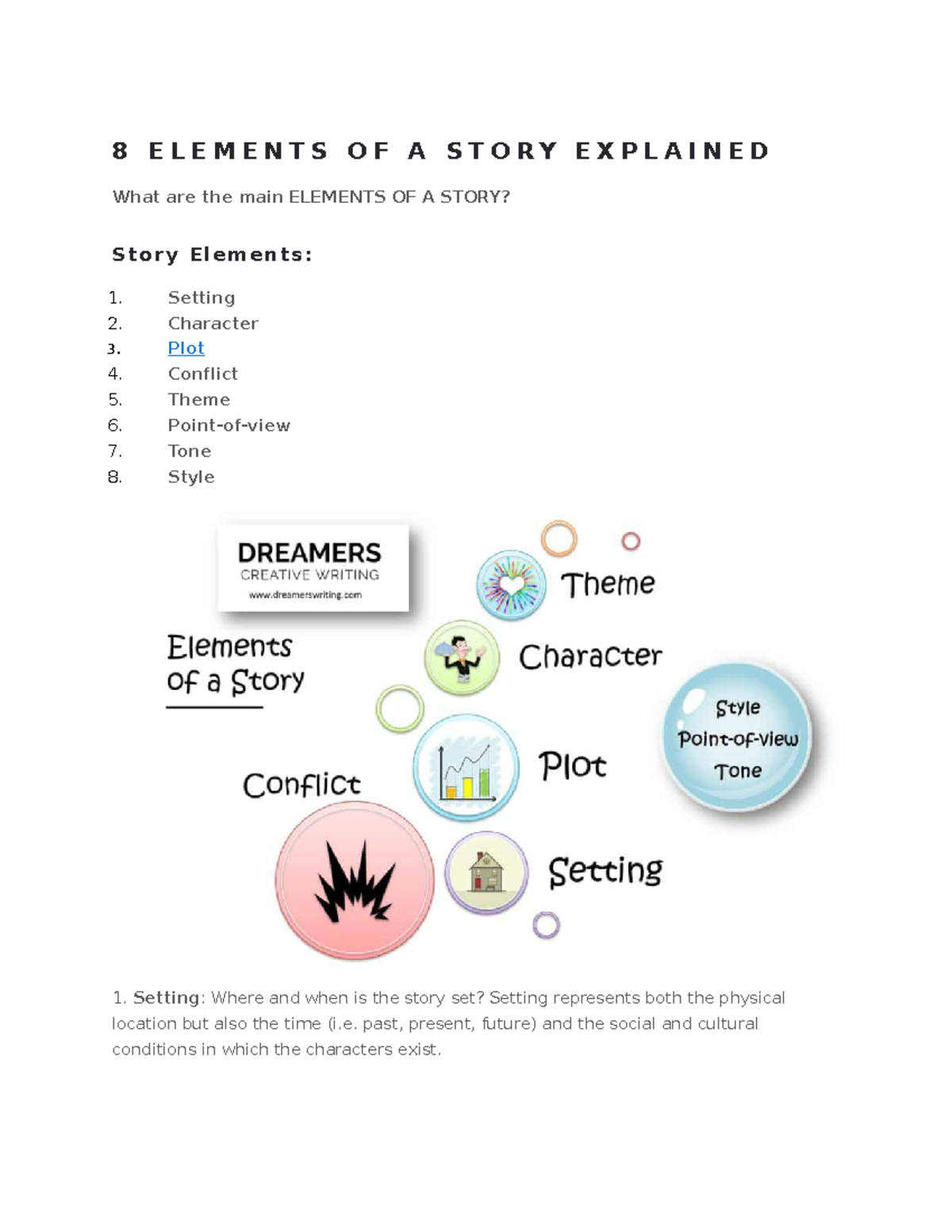 Understanding the 8 Elements of a Story: A Detailed Guide - Studocu