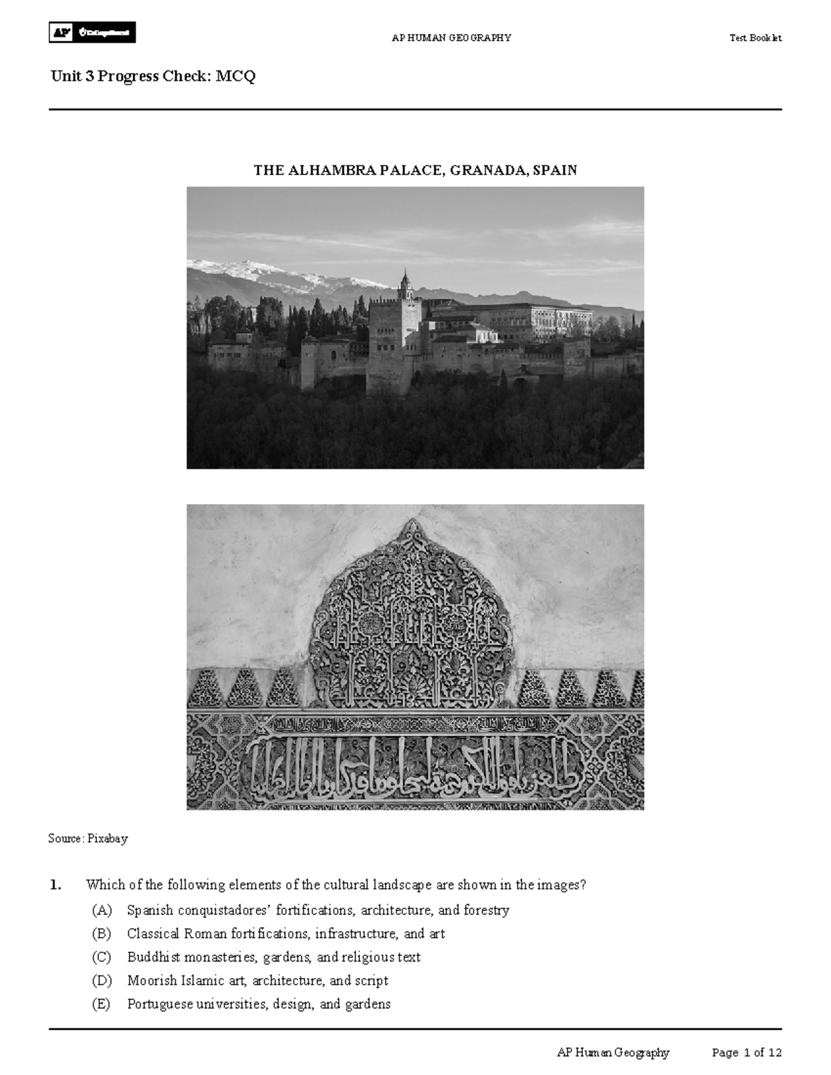 AP HUMAN GEOGRAPHY Unit 3 Progress Check: MCQ Practice Test - Studocu