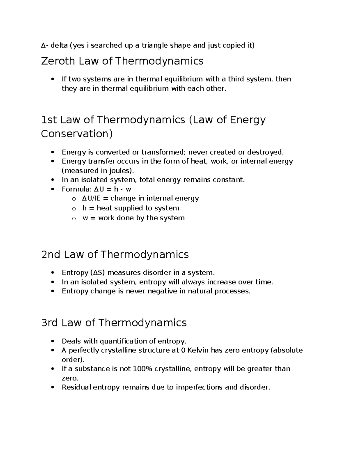 Unit 12: Thermodynamics Notes (Chemistry) - Studocu