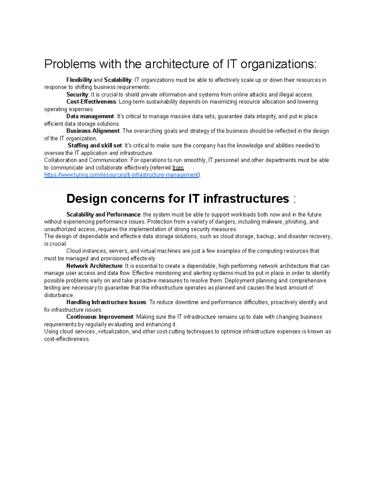 IT Organization Architecture: Key Challenges & Design Strategies - Studocu