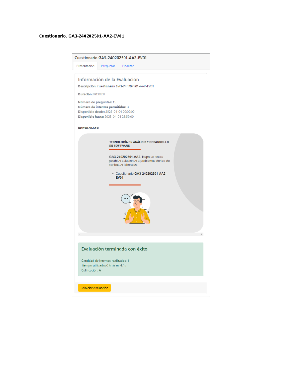 Cuestionario GA3-240202501-AA2-EV01: Guía y Respuestas - Studocu
