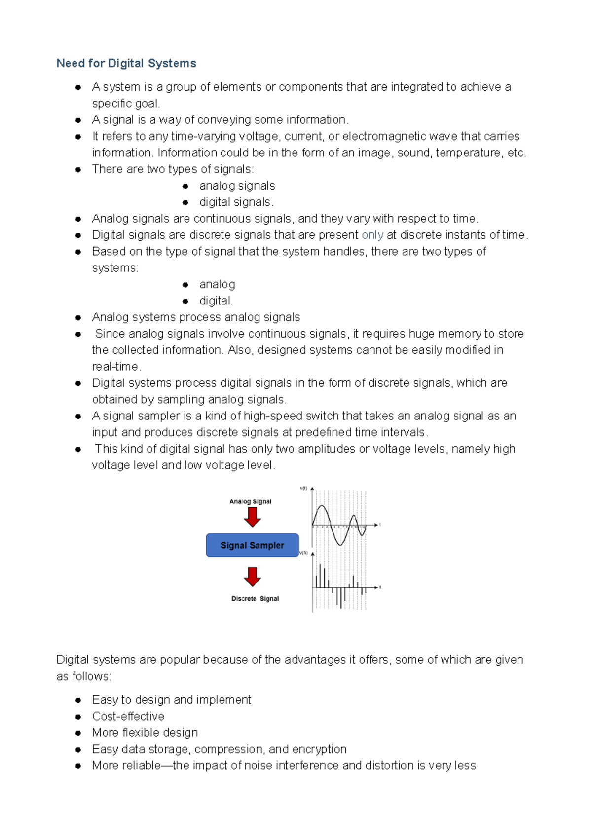 ICS TILL WEEK-4 - detailed explatation of the topic - Need for Digital ...