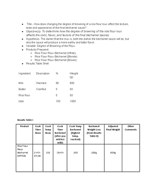 How to Design a Results Table for your Experiment(2) - Laboratory ...