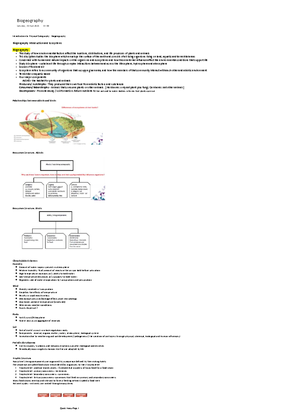 Biogeography and Ecosystems: Insights from Prof. Frank H. Neumann - Studocu