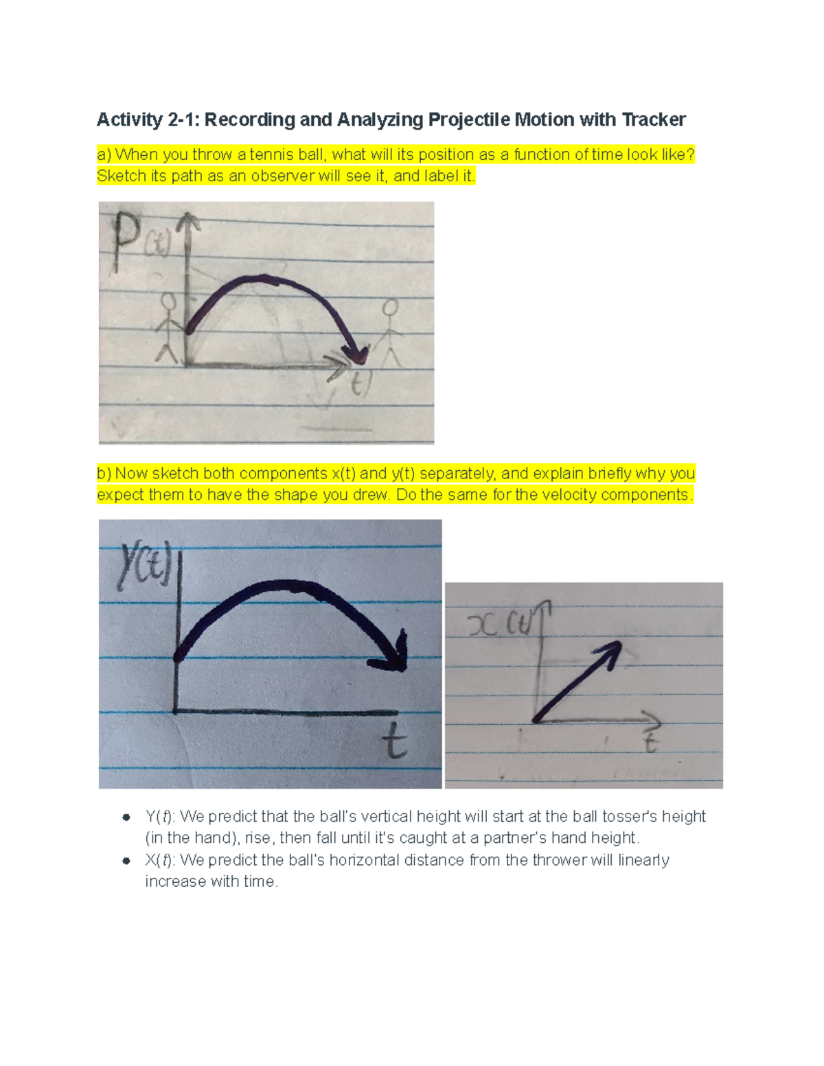 Activity 2: Analyzing Projectile Motion with Tracker in 2D Dynamics ...