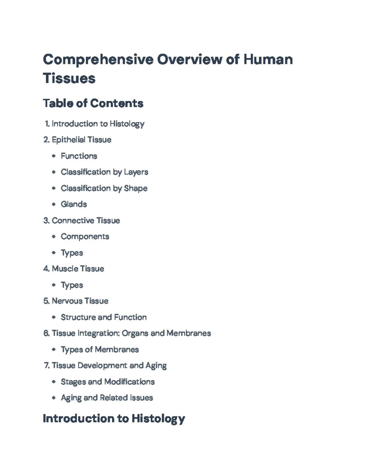 HIST 101: Comprehensive Guide to Human Tissues & Histology Insights ...