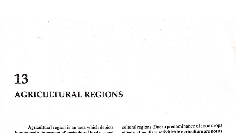 13 AGRICULTURAL REGIONS: A Study of India's Agricultural Geography ...